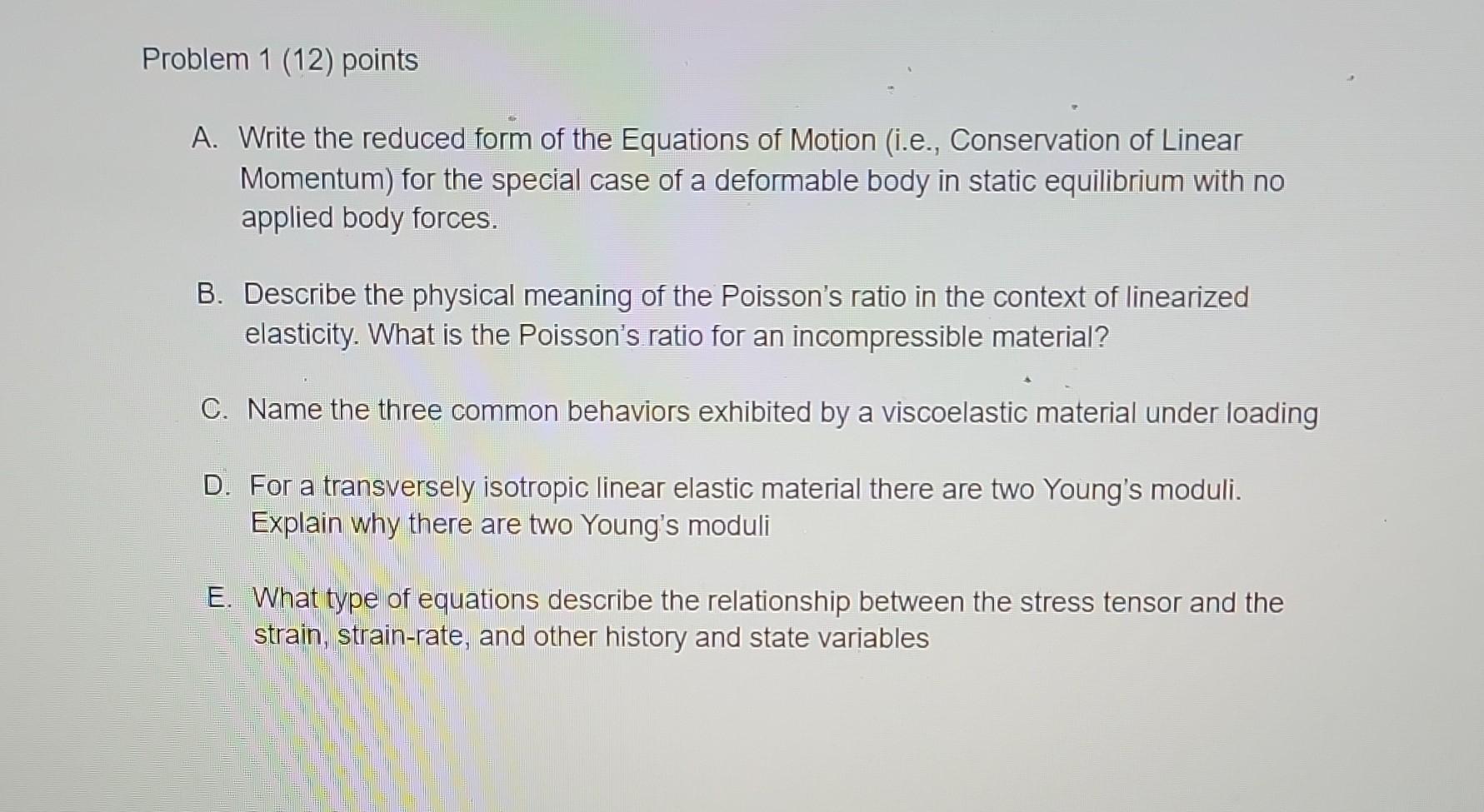 Solved A. Write the reduced form of the Equations of Motion | Chegg.com