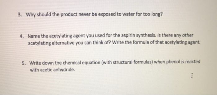 Solved 3. Why should the product never be exposed to water | Chegg.com