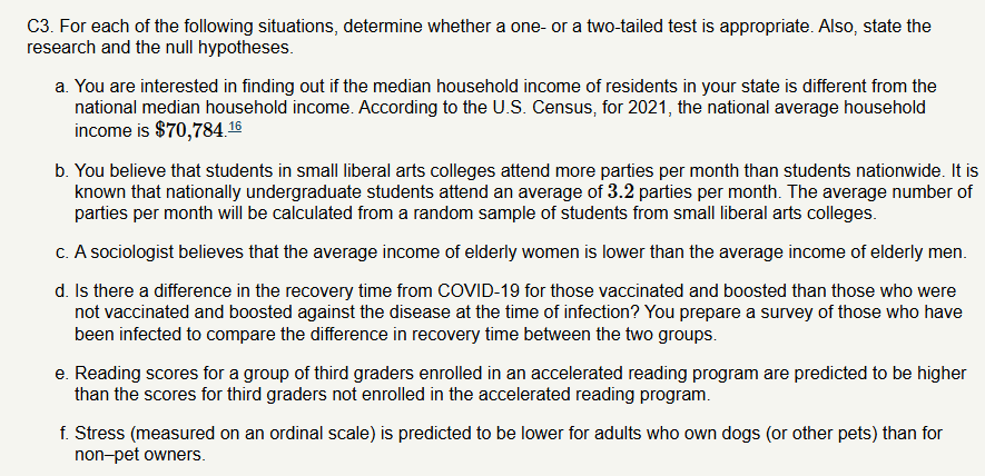 Solved C3. ﻿For each of the following situations, determine | Chegg.com