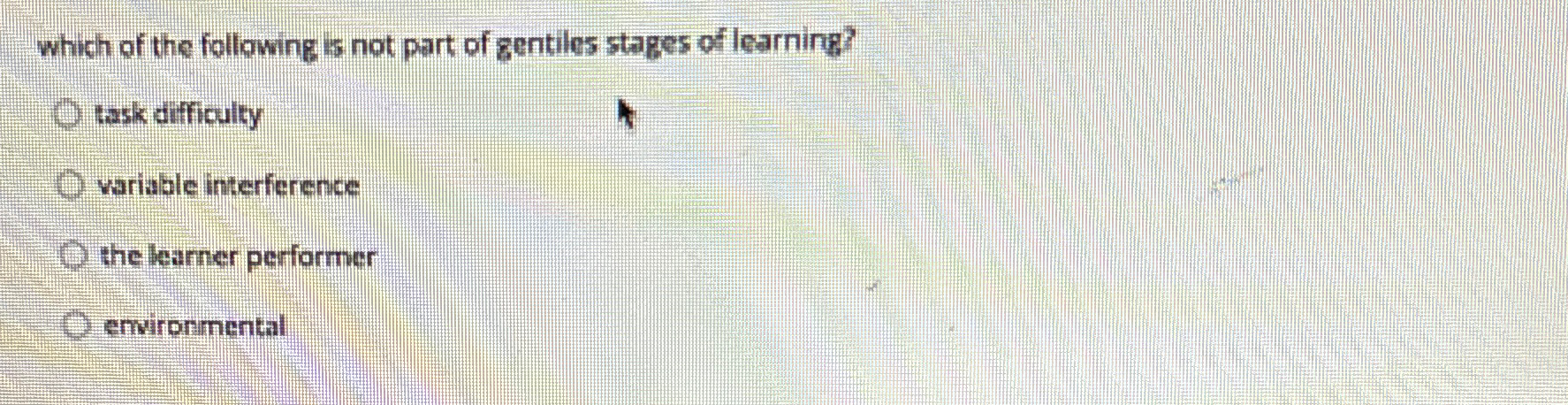 Solved which of the following is not part of gentiles stages | Chegg.com