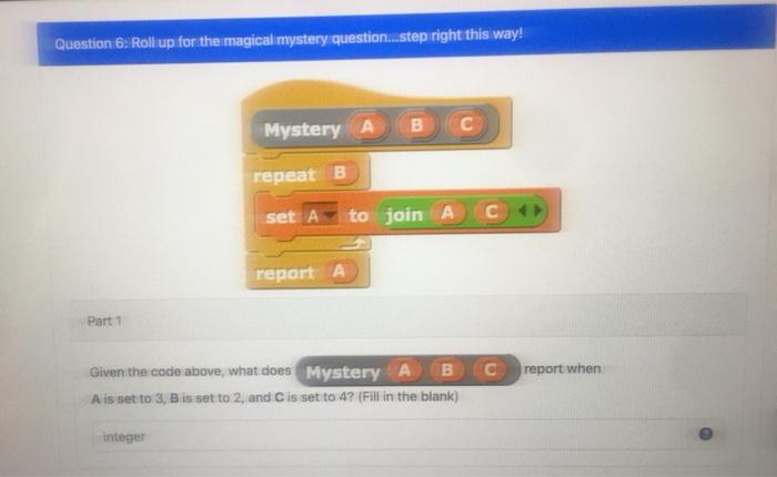 Solved EP Question 6: Roll up for the magical mystery | Chegg.com