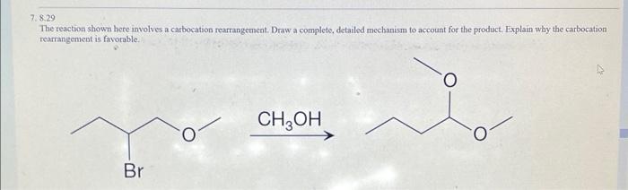 Solved The reaction shown here involves a carbocation | Chegg.com