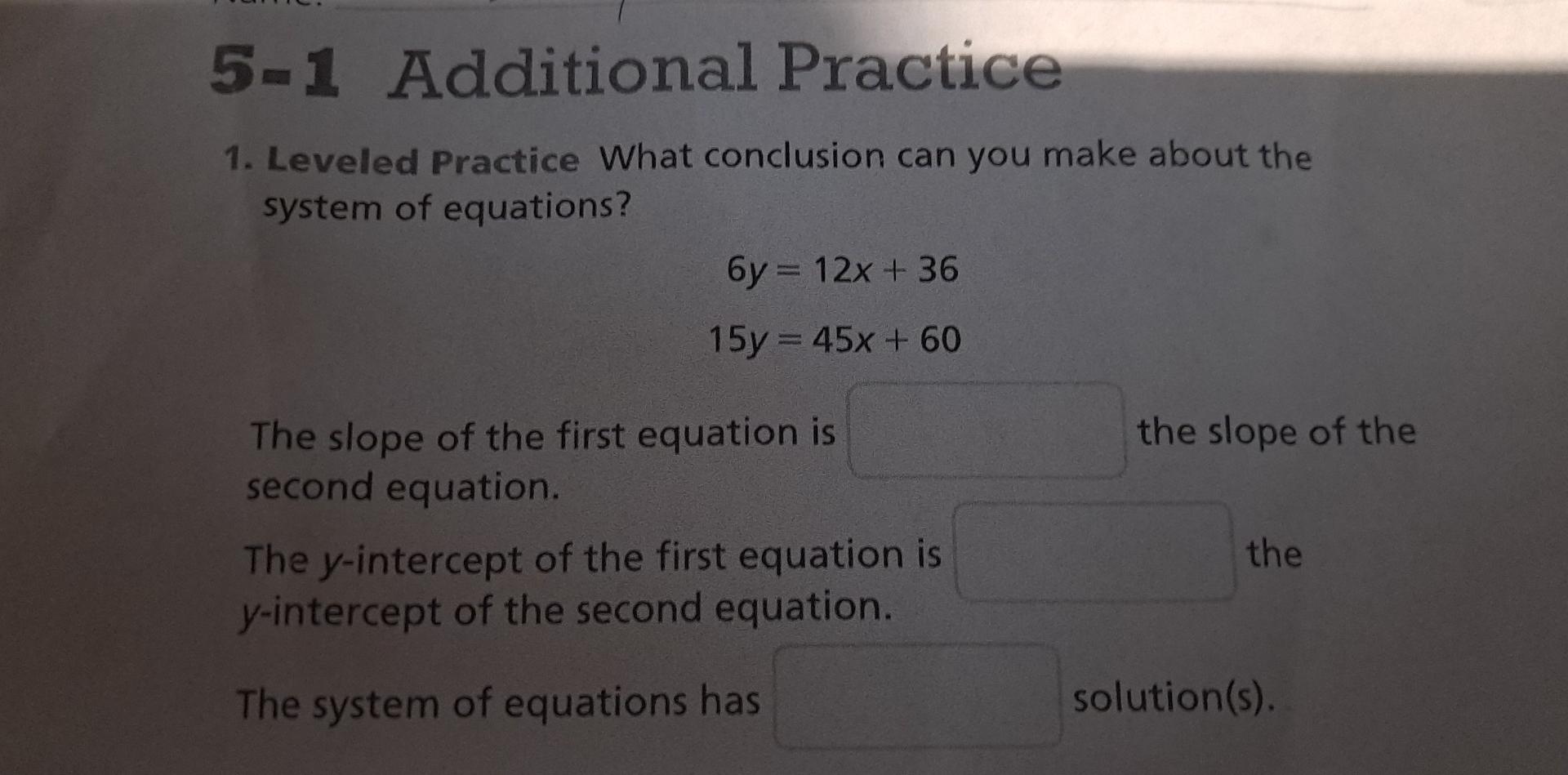 Solved 5-1 Additional Practice 1. Leveled Practice What | Chegg.com