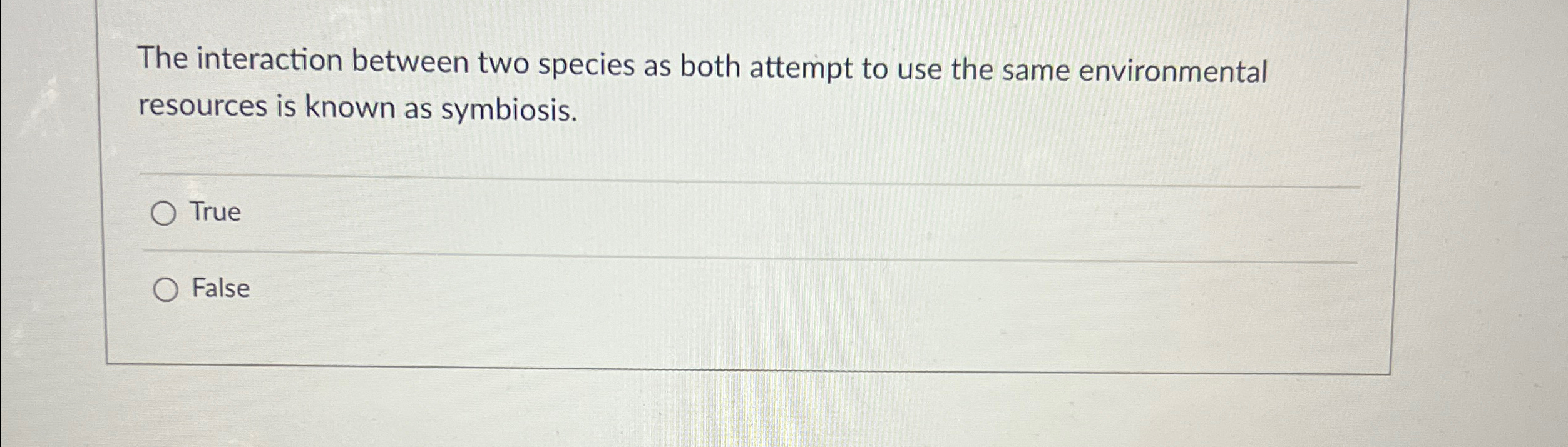 Solved The interaction between two species as both attempt | Chegg.com