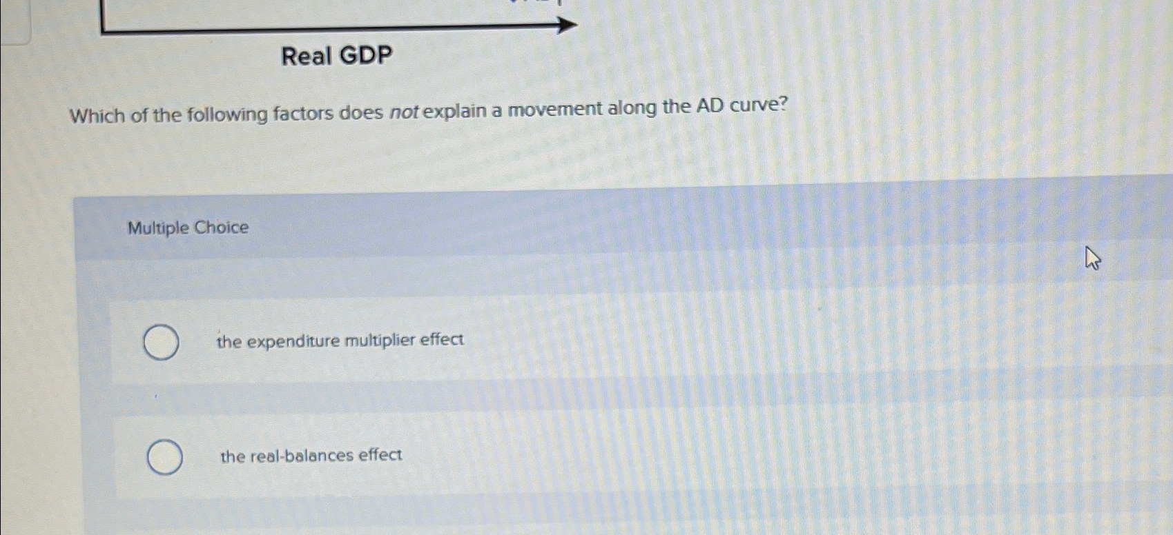 Solved Real GDPWhich of the following factors does not | Chegg.com