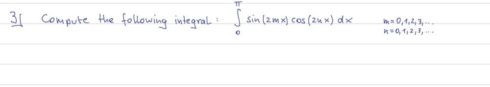 Solved 3 ﻿Compute the following integral: | Chegg.com