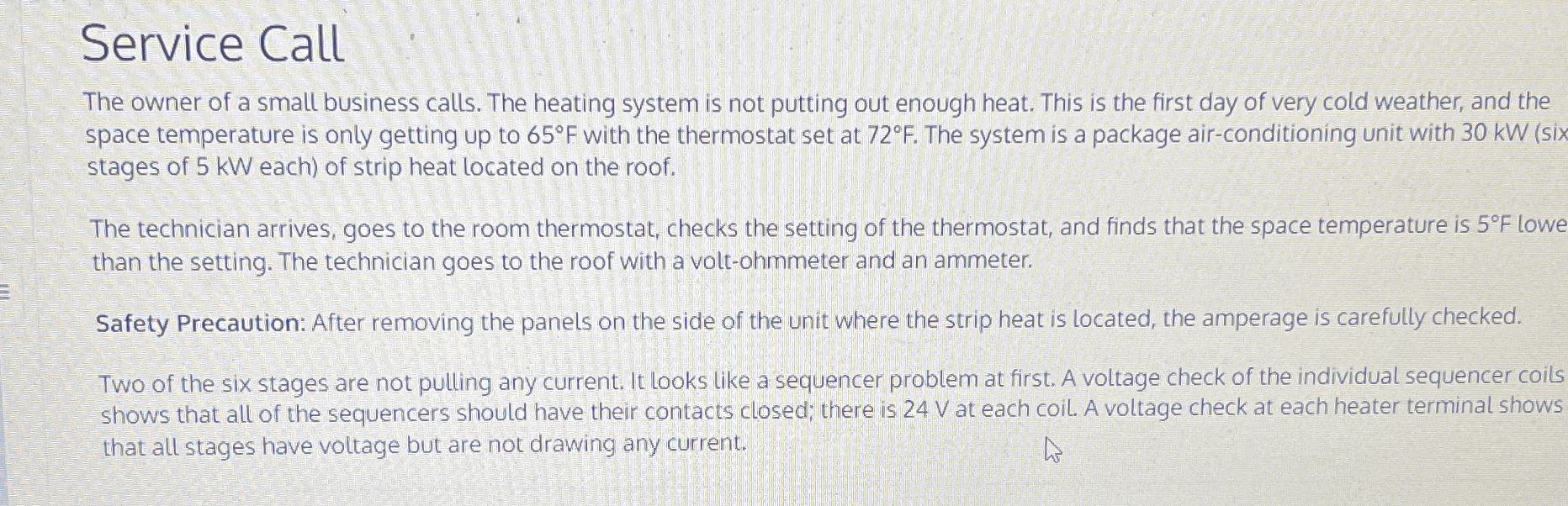 Solved Service CallThe owner of a small business calls. The | Chegg.com