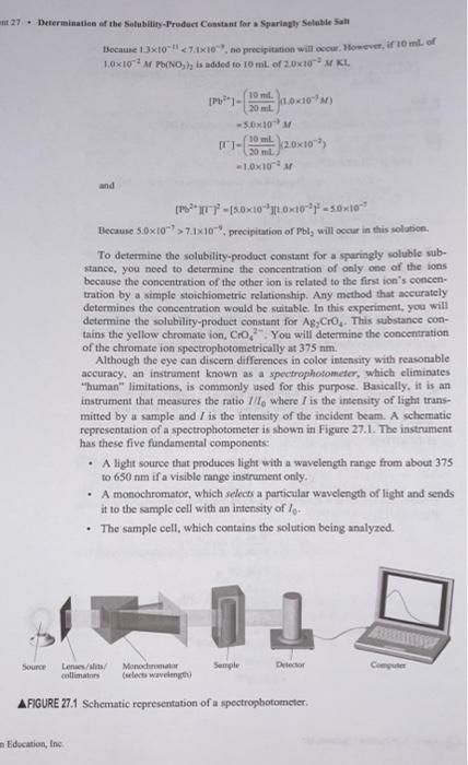 Solved EXPERIMENT 27 REPORT SHEET Determination of the | Chegg.com
