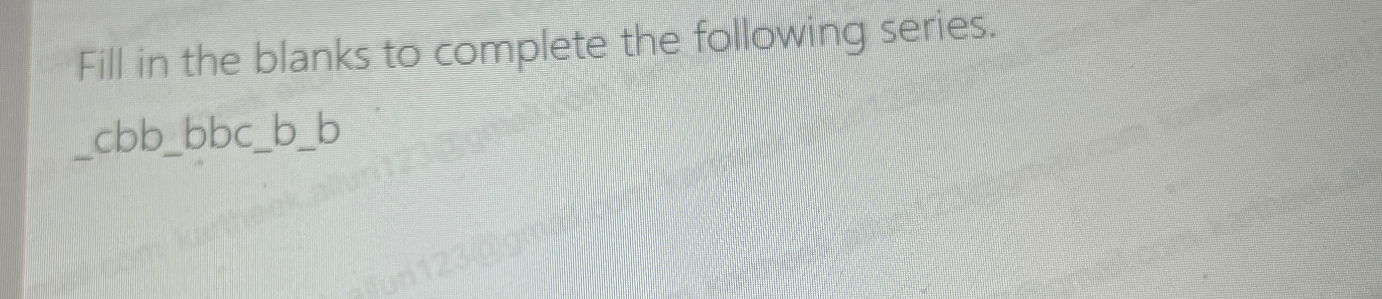 Solved Fill in the blanks to complete the following | Chegg.com