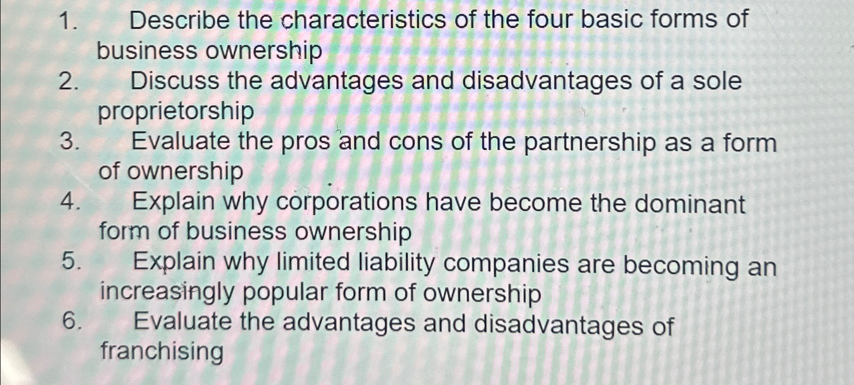 Solved Describe the characteristics of the four basic forms | Chegg.com