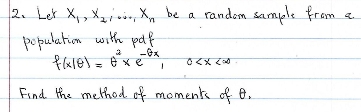 Solved Let x1,x2,dots,xn ﻿be a random sample from a | Chegg.com
