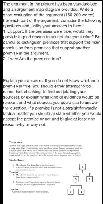 The argument in the picture has been standardised and | Chegg.com