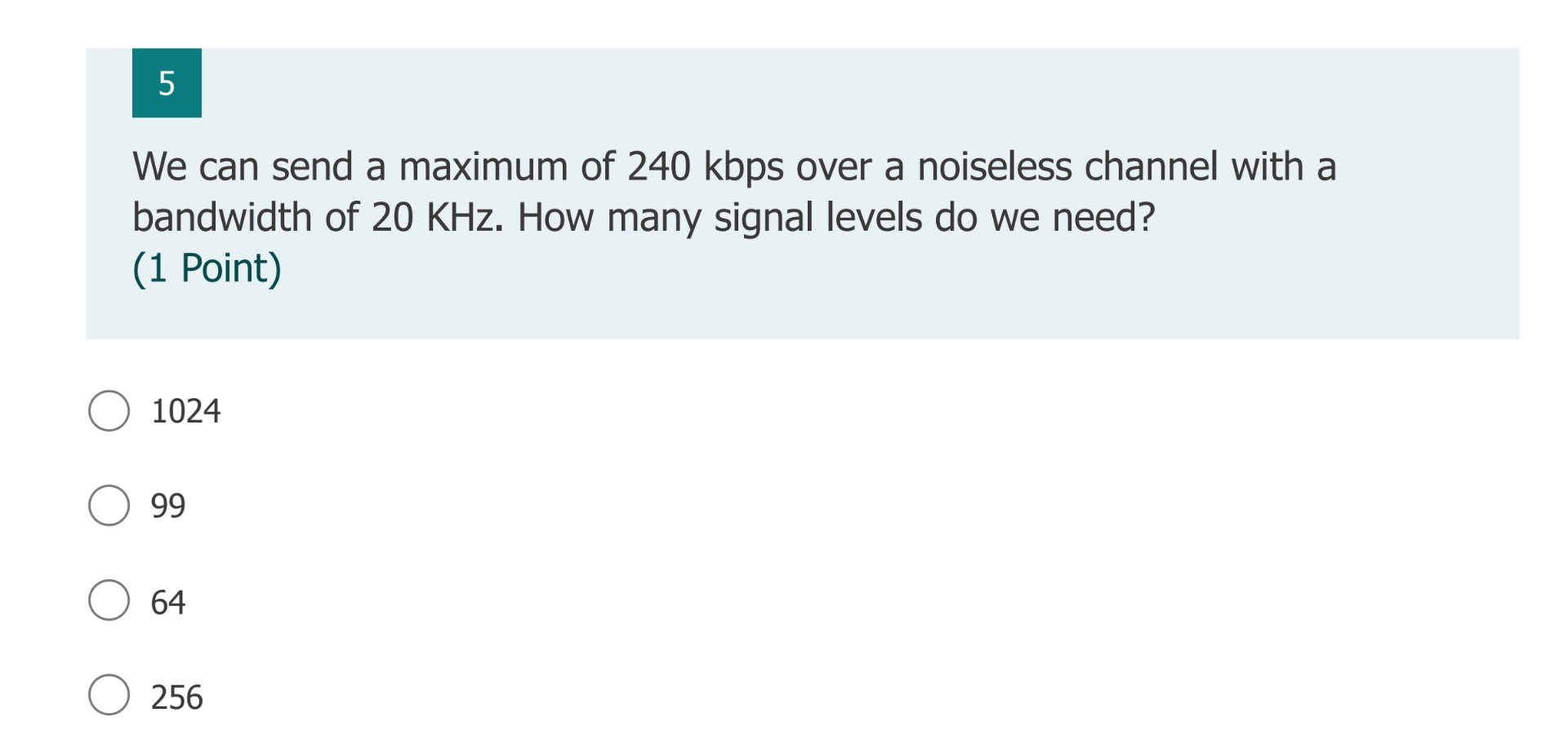 Solved We can send a maximum of 240kbps over a noiseless | Chegg.com