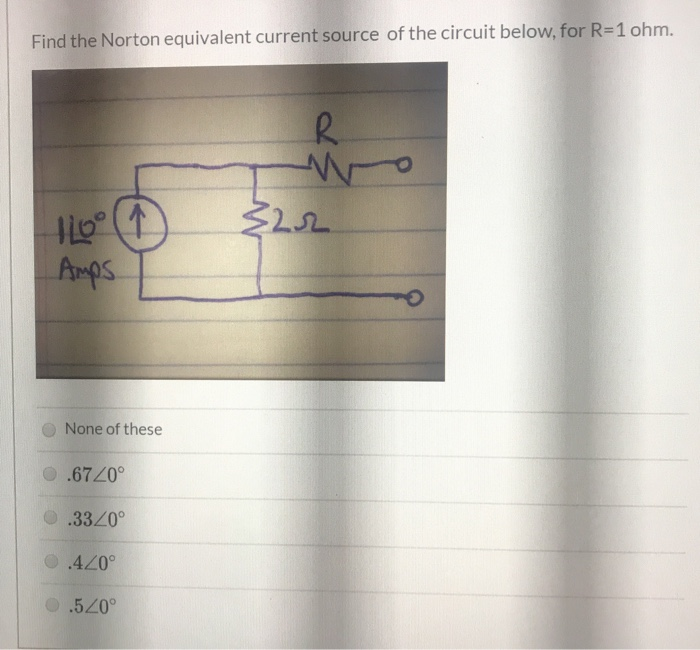 Solved Find the Norton equivalent current source of the | Chegg.com