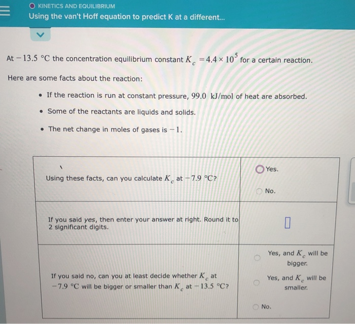 Solved O KINETICS AND EQUILIBRIUM Calculating an equilibrium | Chegg.com