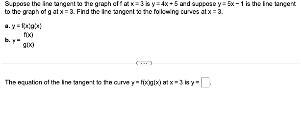 Solved Suppose the line tangent to the graph of f ﻿at x=3 | Chegg.com