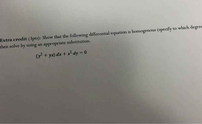 Solved Extra credit (3pts): Show that the following | Chegg.com
