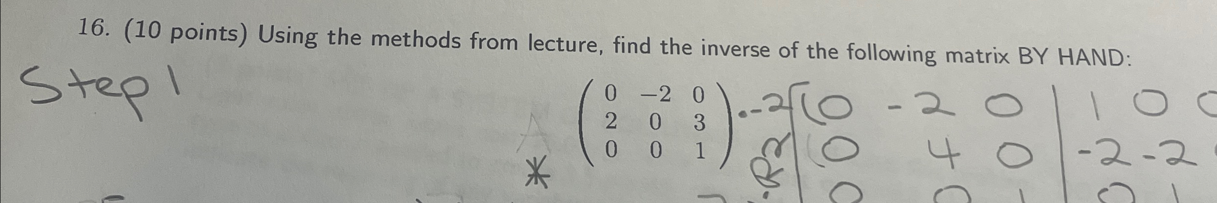 (10 ﻿points) ﻿Using the methods from lecture, find | Chegg.com