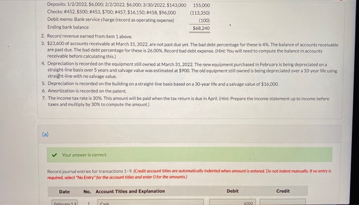 Solved prepare an income statement for the quarter ended in | Chegg.com