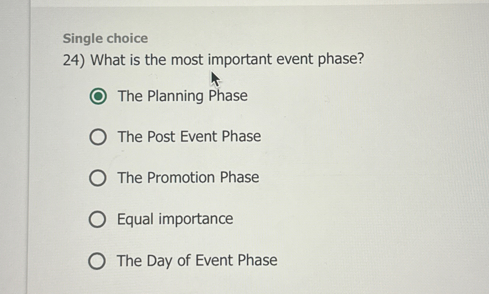 Solved Single choiceWhat is the most important event | Chegg.com