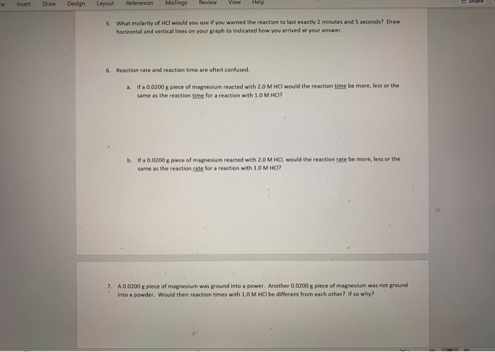 Solved Insert Draw Design Layout References Mailings Review | Chegg.com
