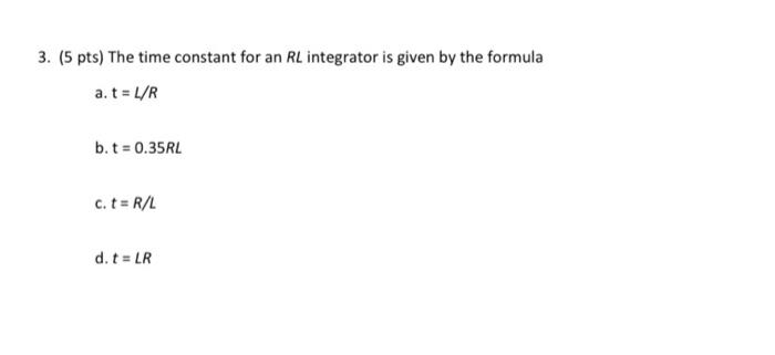 Solved 1. (5 pts) The circuit shown is wa a. an integrator. | Chegg.com