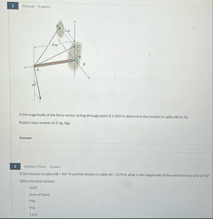Solved 1Formuls 5 ﻿pointsIf the magnitude of the force | Chegg.com