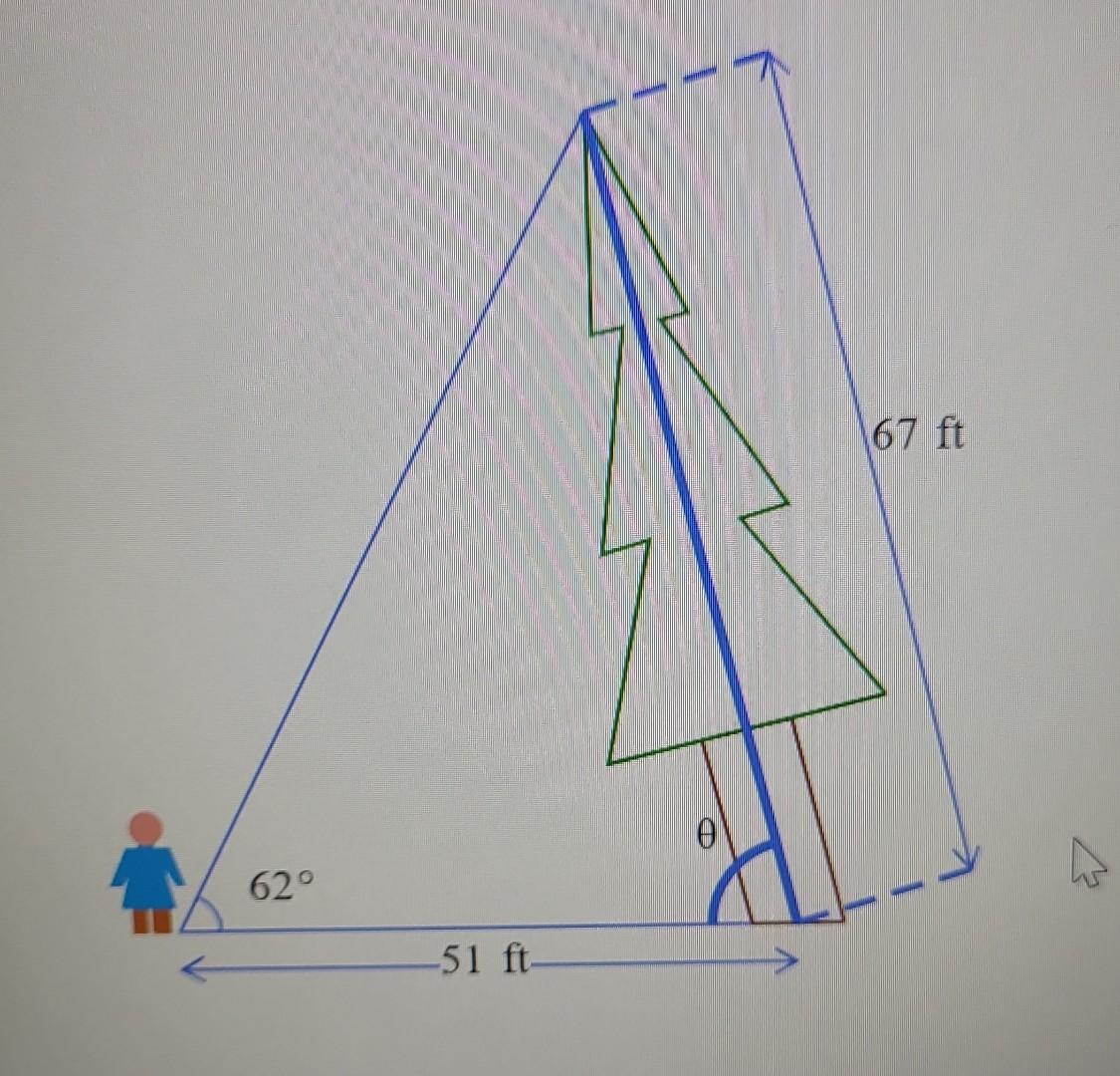 Solved As shown in the figure below, Ann is standing 51 feet | Chegg.com