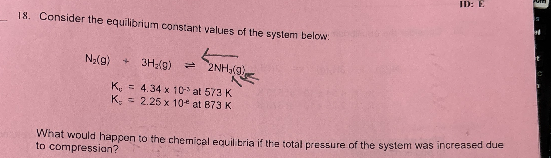 Solved Consider the equilibrium constant values of the | Chegg.com