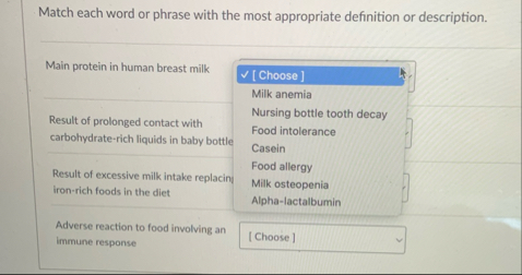 Solved Match each word or phrase with the most appropriate | Chegg.com