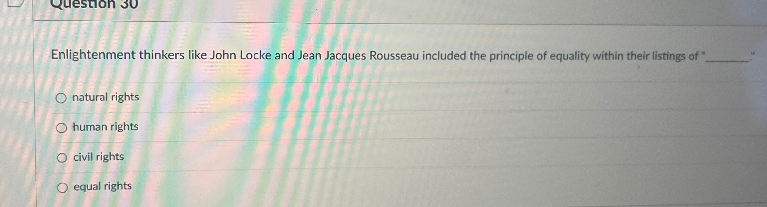 Solved Enlightenment thinkers like John Locke and Jean | Chegg.com