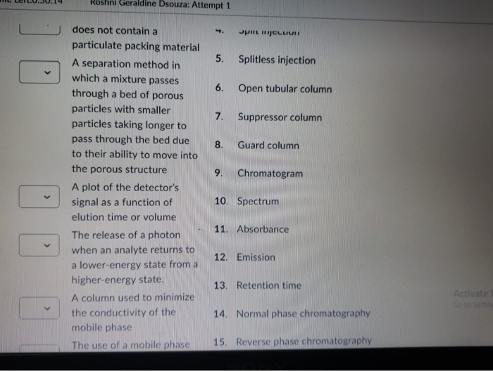 Solved ola 1. Isocratic elution Liquid chromatography using | Chegg.com
