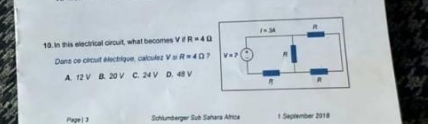 Solved In this electrical circuit, what becomes VIR=4QDans | Chegg.com