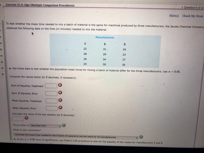 Solved Exercise 13.15 Algo (Multiple Comparison Procedures) | Chegg.com