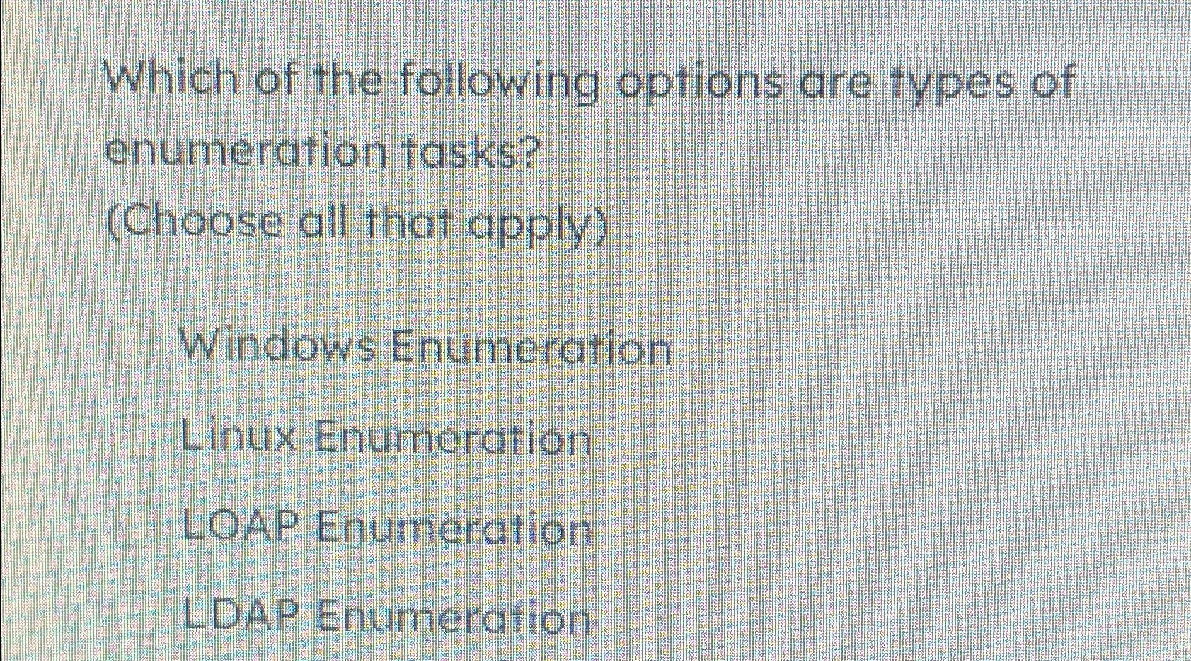 Solved Which of the following options are types of | Chegg.com