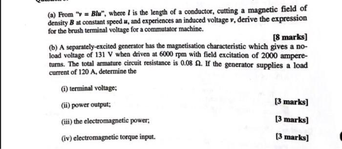 Solved (a) From " v=Blu ", where l is the length of a | Chegg.com