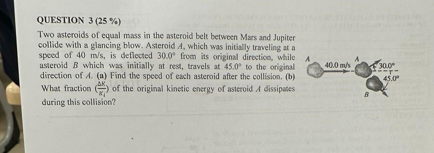 Solved Two asteroids of equal mass in the asteroid belt | Chegg.com