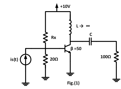 For the class A power amplifier shown in Fig.(1) | Chegg.com