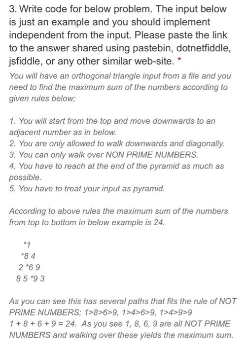 Solved You will have an orthogonal triangle input from a | Chegg.com