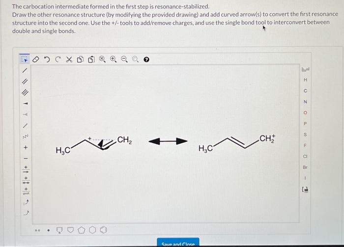Solved The carbocation intermediate formed in the first step | Chegg.com