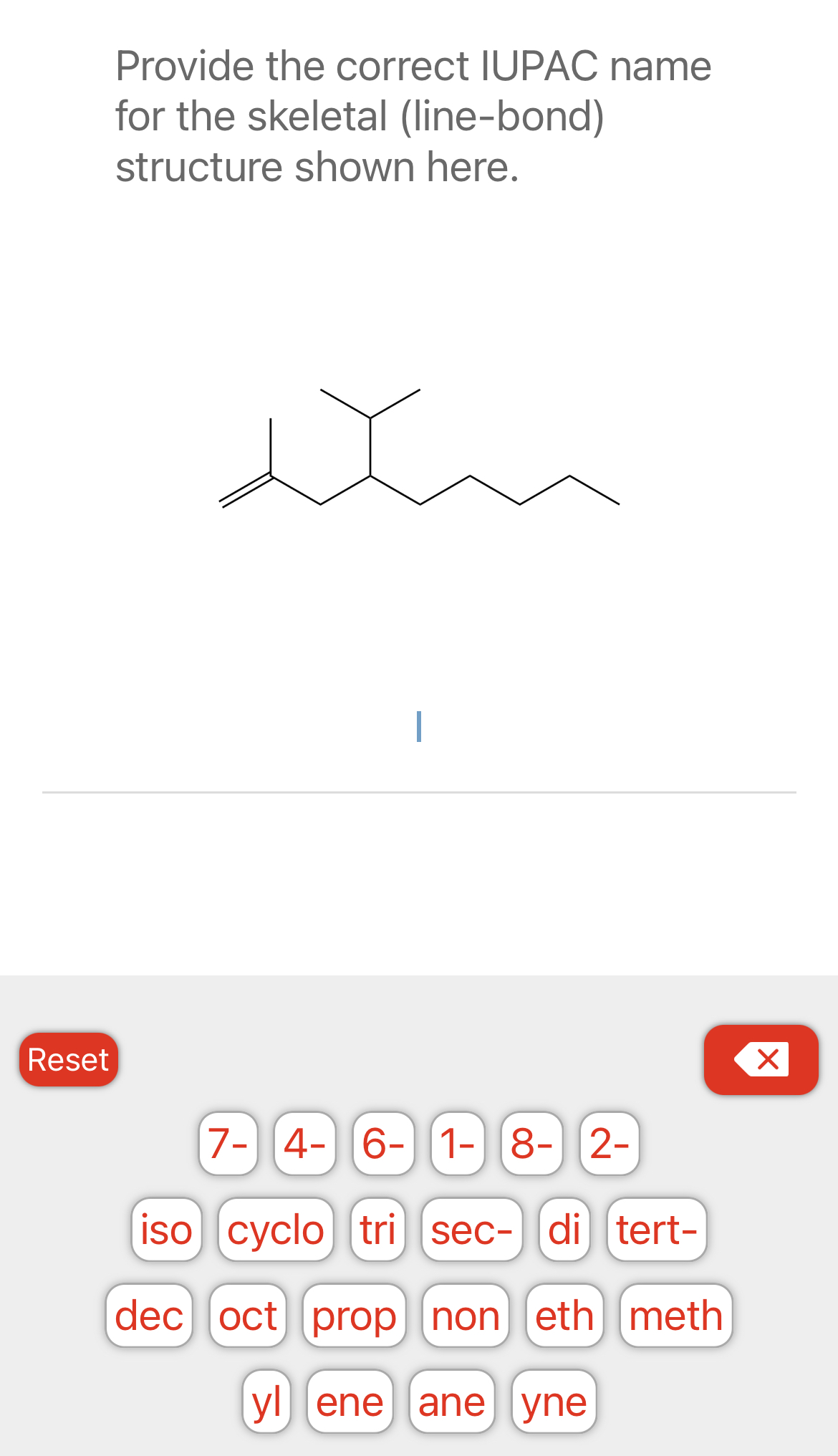 Solved Provide the correct IUPAC namefor the skeletal | Chegg.com