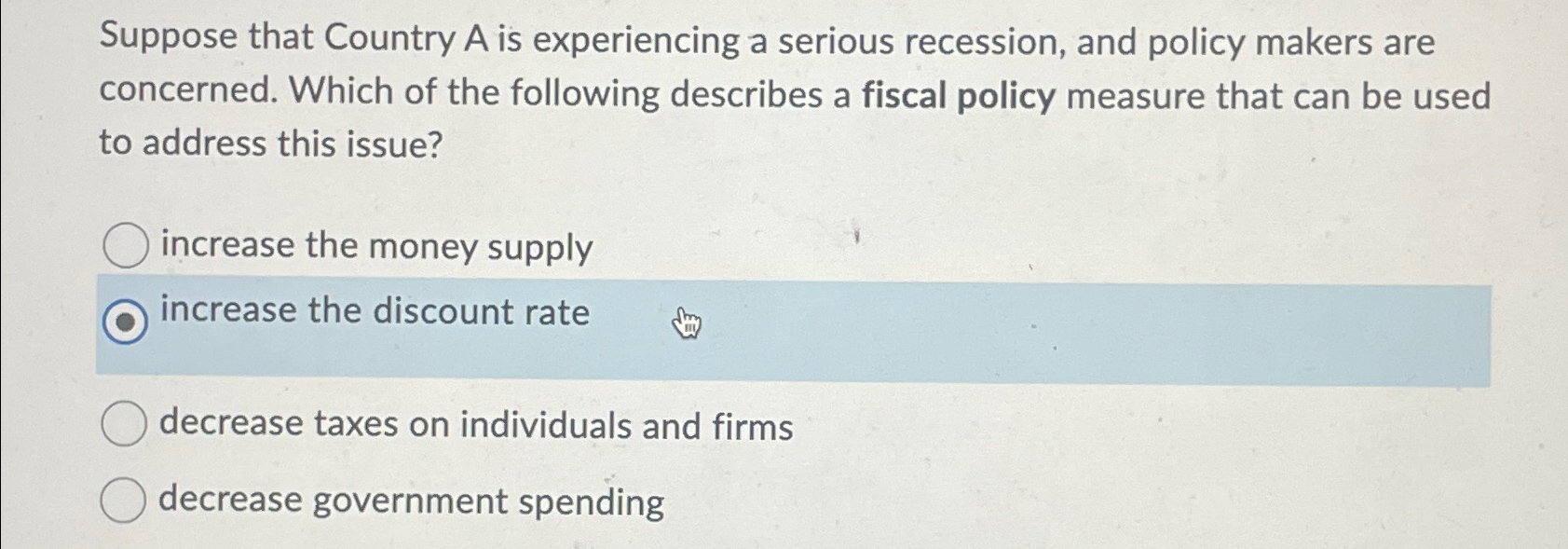 Solved Suppose that Country A ﻿is experiencing a serious | Chegg.com