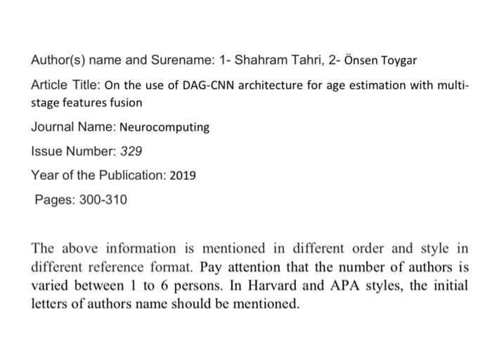 Solved It is necessary to provide references for your work | Chegg.com