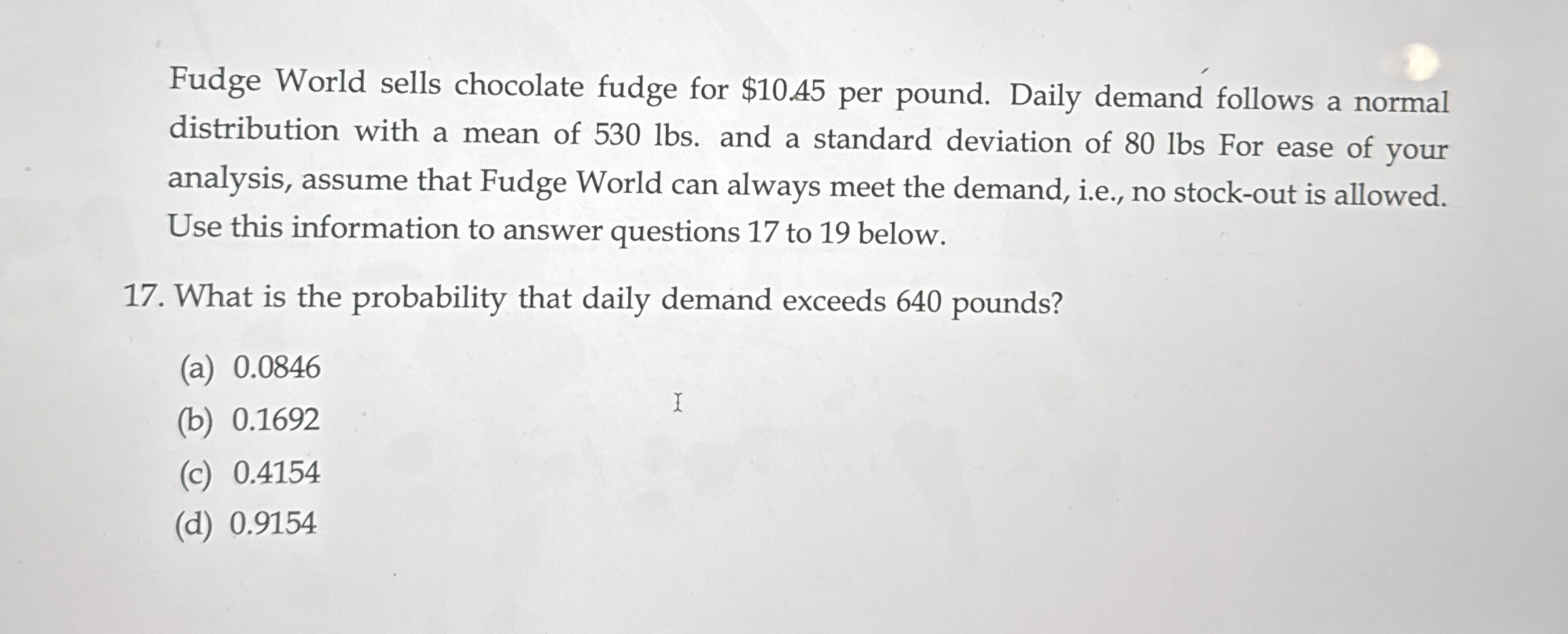 Solved Fudge World sells chocolate fudge for $10.45 ﻿per | Chegg.com