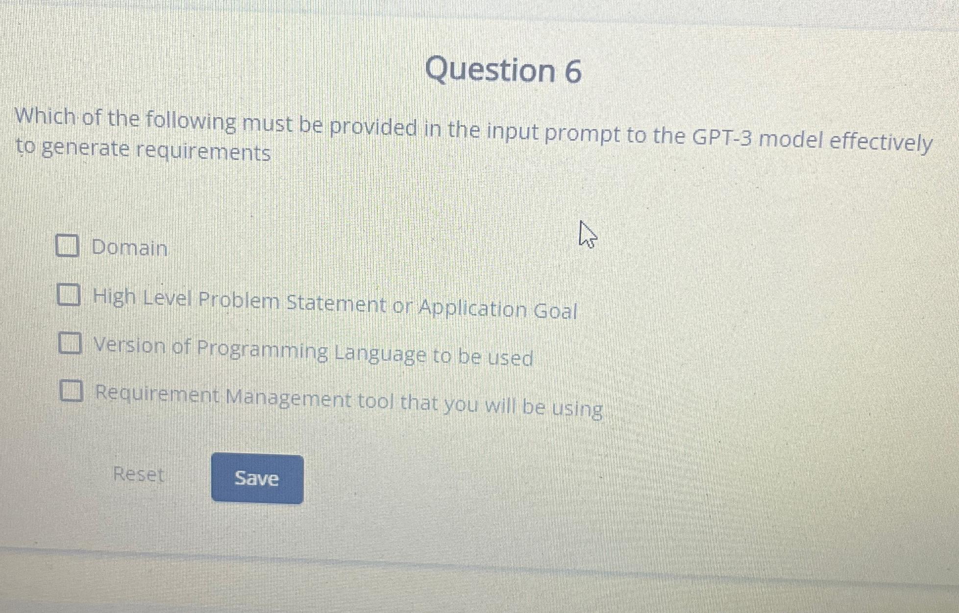 Solved Question 6Which of the following must be provided in | Chegg.com