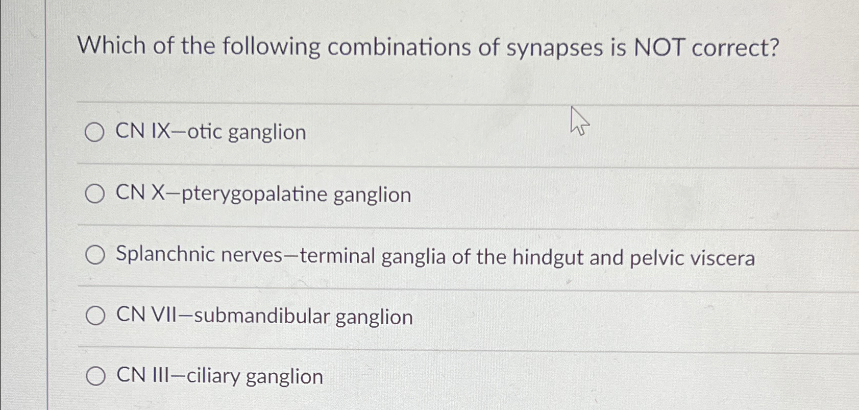 Solved Which of the following combinations of synapses is | Chegg.com