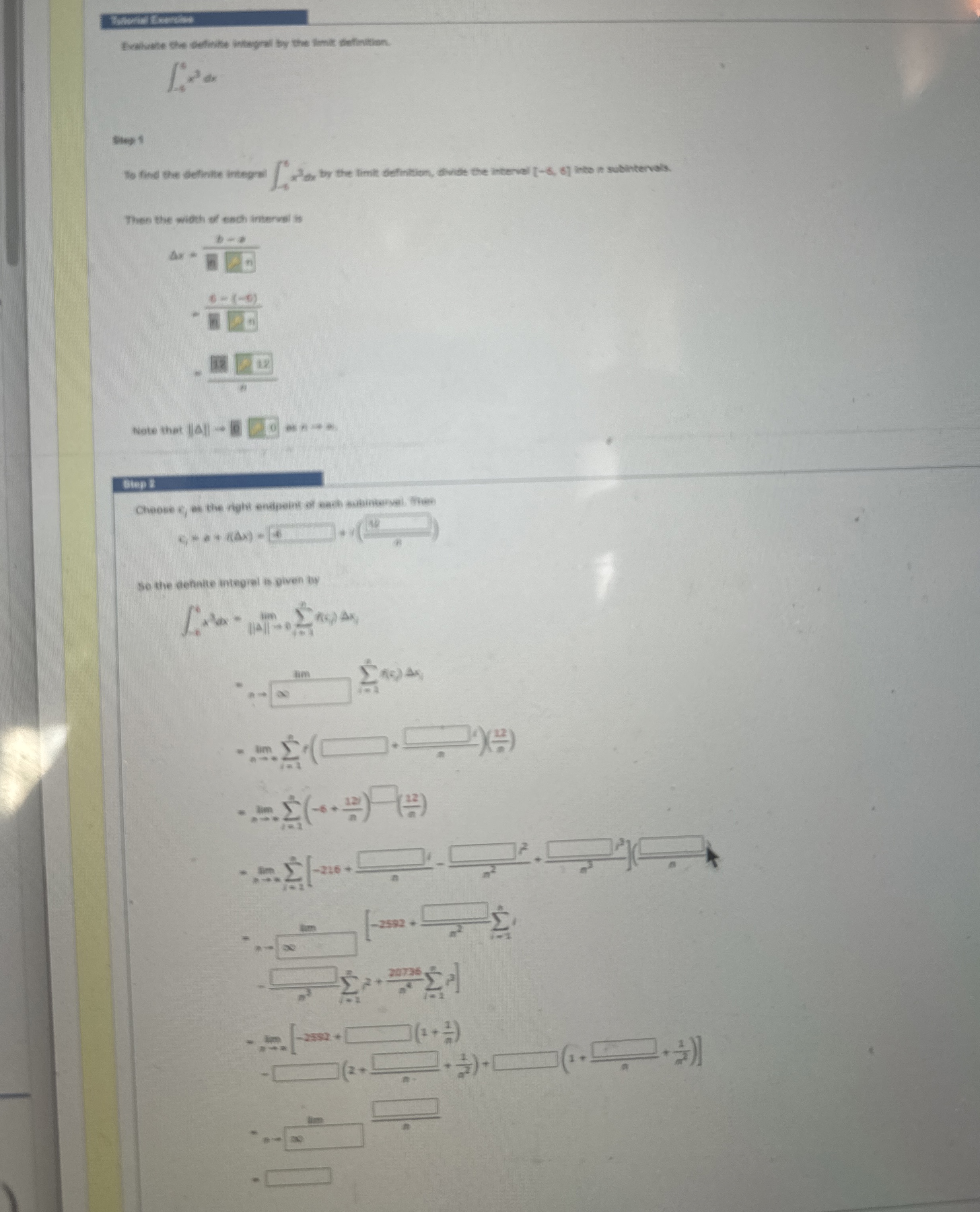 Solved Arabutle the Gefirise imogral th the limit | Chegg.com