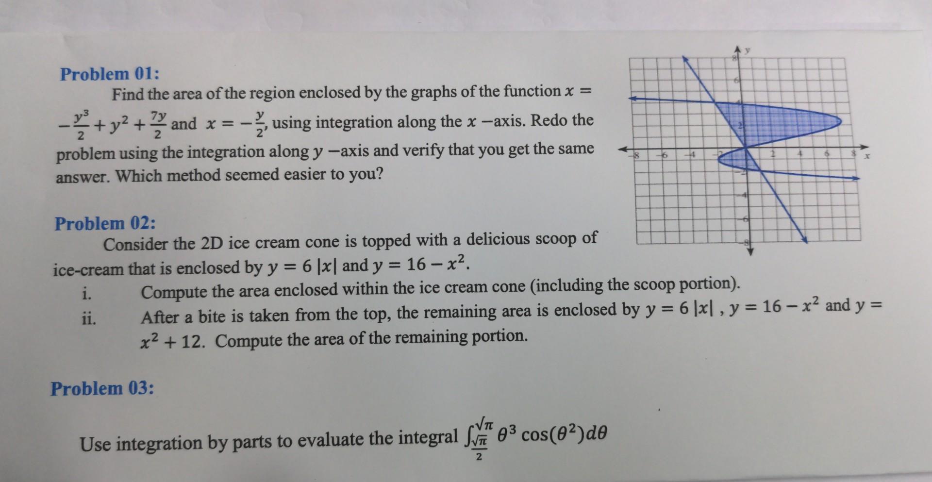 Solved Problem 01: Find the area of the region enclosed by | Chegg.com Solved Problem 01: Find the area of the region enclosed by | Chegg.com