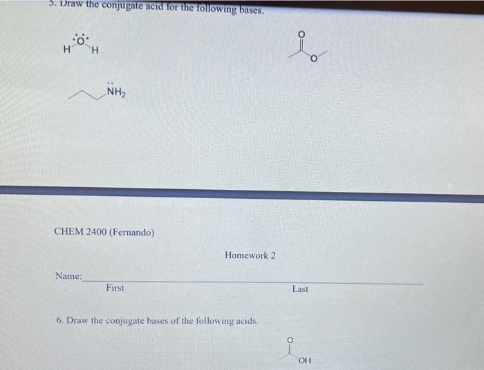 Solved 2. Determine the formal charge on each of the bold | Chegg.com