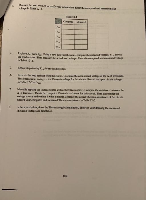Solved 512 Thevenin's Theorem Name Date Class READING Text, | Chegg.com